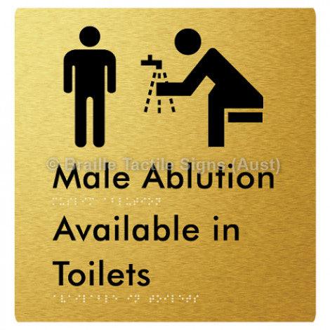 Male Ablution Available in Toilets | Braille Tactile Signs Aust.