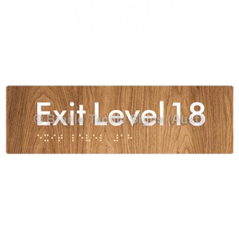 Braille Tactile Sign - Exit Level 18 – Braille Tactile Signs Aust.