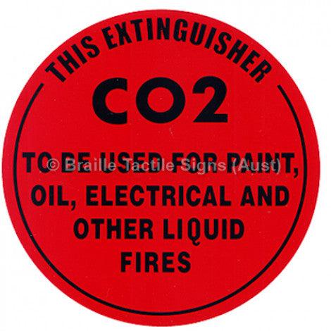 CO2 Identification Sign | Braille Tactile Signs Aust.