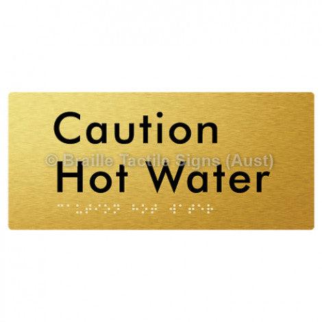 Caution Hot Water | Braille Tactile Signs Aust.