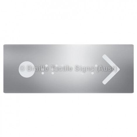 Hand Rail Button - Stairs (Left Hand Use) | Braille Tactile Signs Aust.